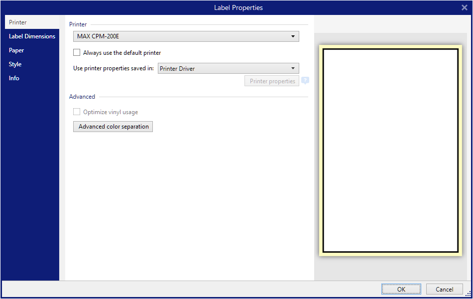 Cuadros de diálogo de Administración y Propiedades de documentos – Lighthouse for MAX
